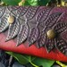 Custom Leather Leaf Purse Wallet Bespoke Handmade Carved Tooled Purse ...
