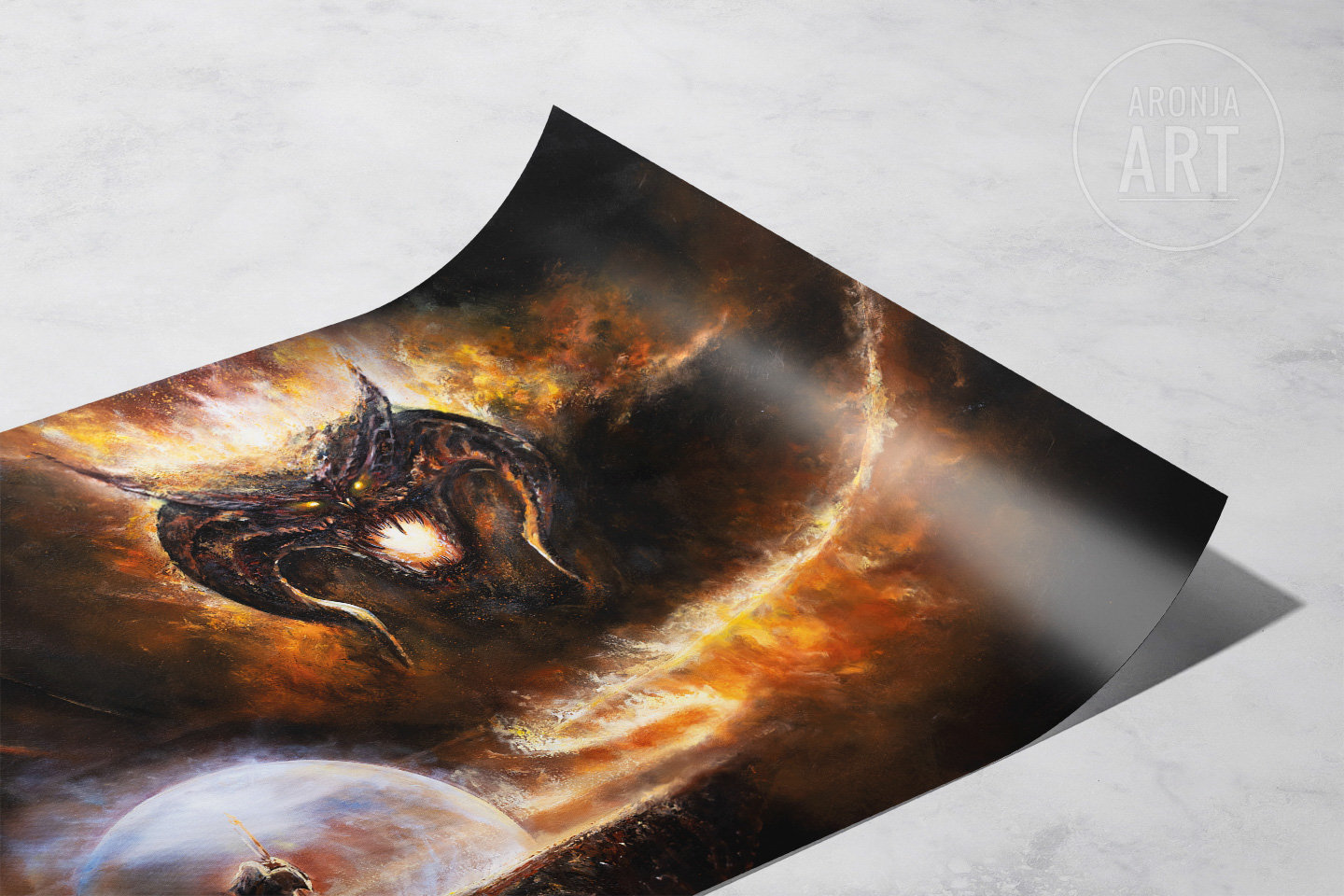 Facing the Demon - Epic Wall Art Print - Etsy
