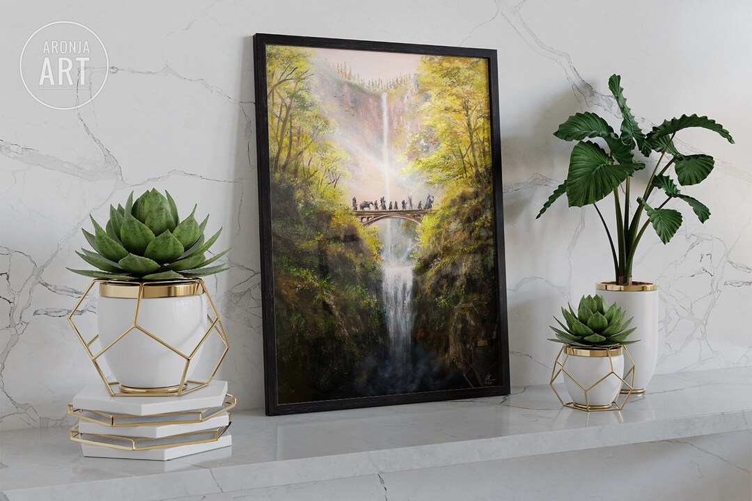 Leaving Rivendell Art Print on Canvas / Fine Art Paper, Fantasy Art ...