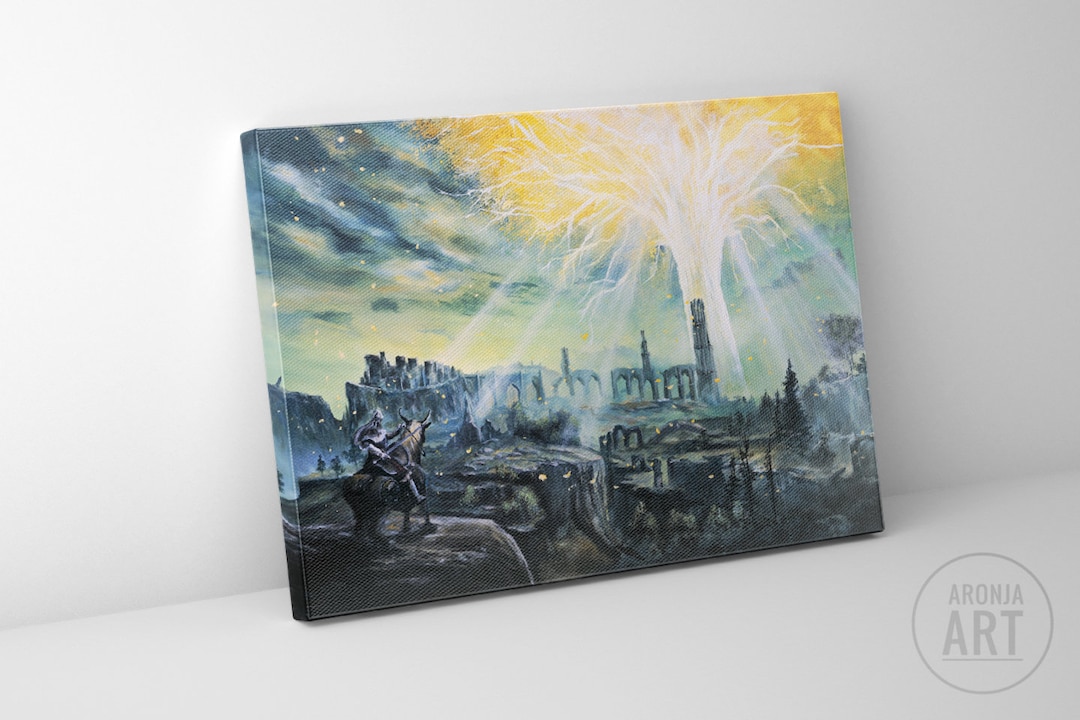 The Erdtree Elden Ring Art Print on Canvas / Fine Art Paper, Fantasy ...