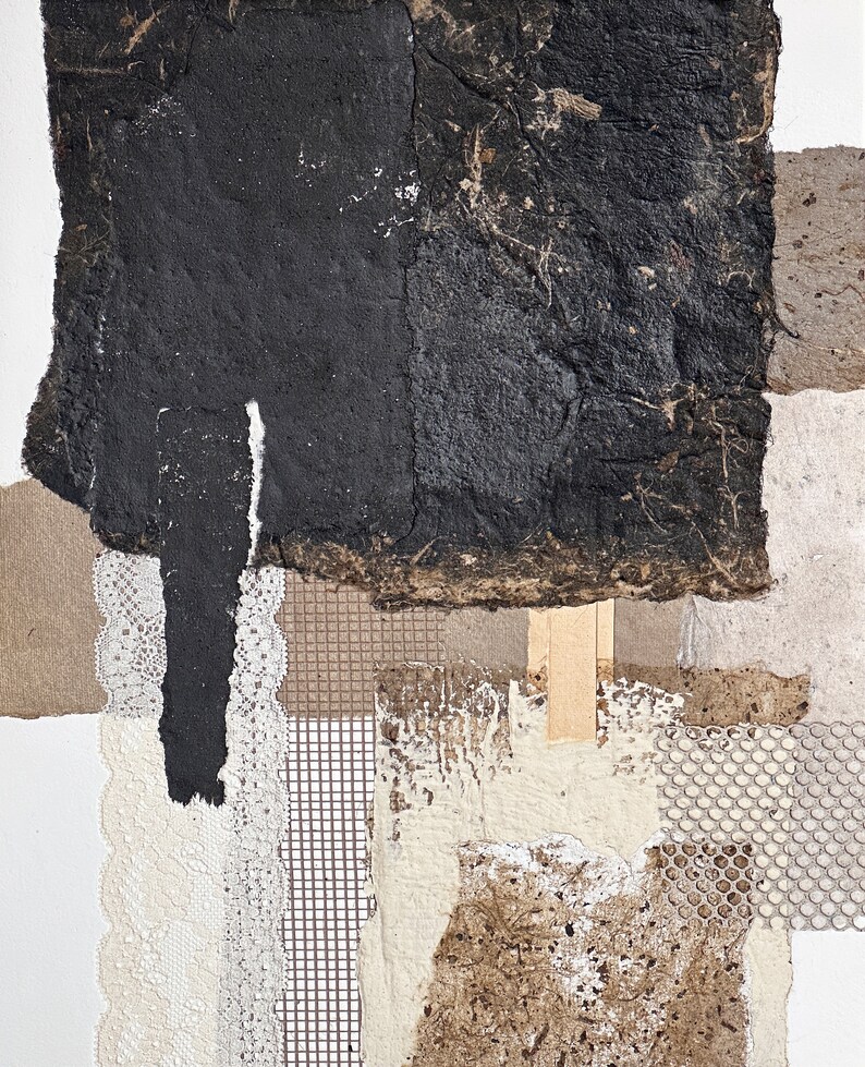 Material 04 - Original Minimalist Contemporary Abstract Collage With ...