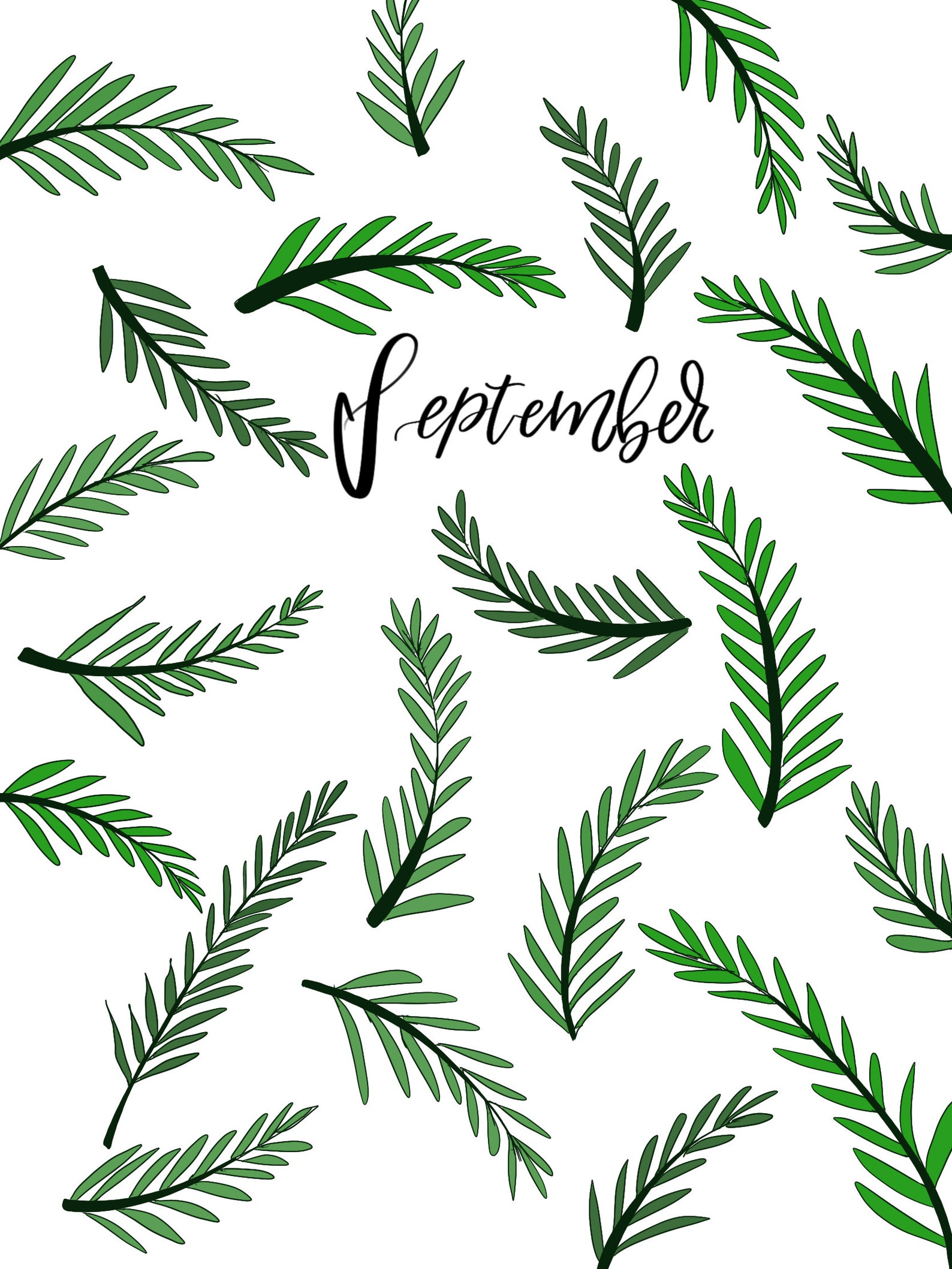 Leaf Bullet Journal Cover Page - Etsy