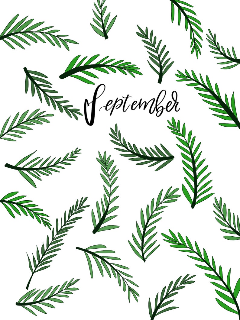 Leaf Bullet Journal Cover Page - Etsy