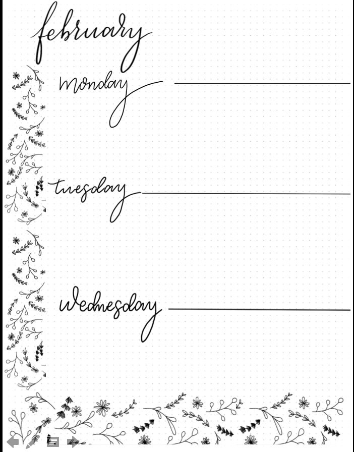 Digital Bullet Journal, February Spread, Digital Download - Etsy