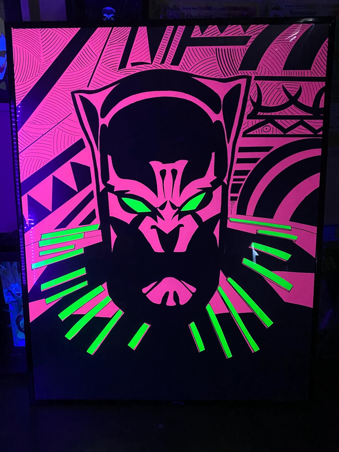 Black Panther Blacklight Poster Frame - Etsy