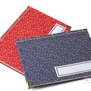 2ea Traditional Korean Notebook Made of Silk, Using the Technique of ...