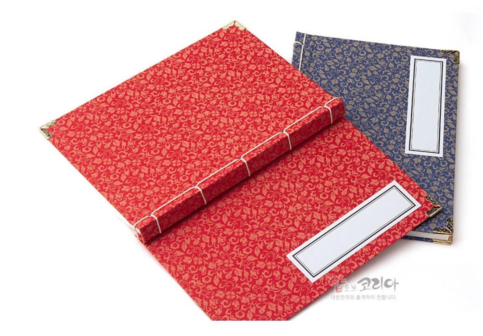 2ea Traditional Korean Notebook Made of Silk, Using the Technique of ...