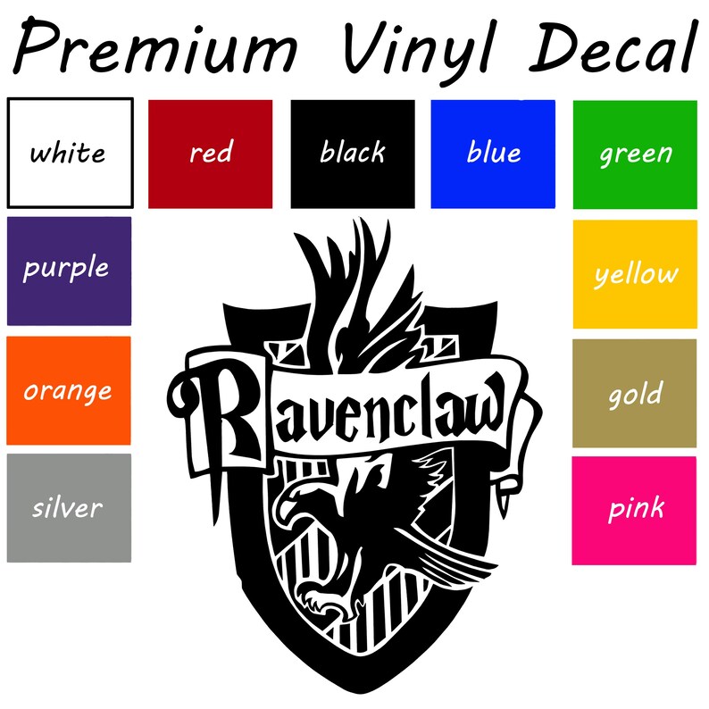 Ravenclaw House Crest Car Decal, Ravenclaw Decal, Vinyl Sticker, Decal ...