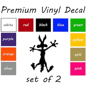 Wile Coyote Car Decal, Coyote Decal, Vinyl Sticker, Wile E Coyote Decal ...