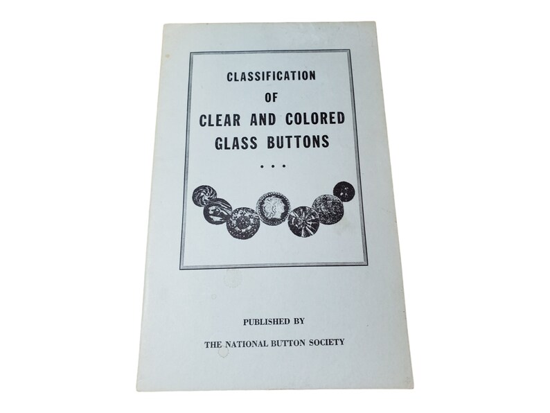 Classification of Clear and Colored Glass Buttons Published by NBS - Etsy