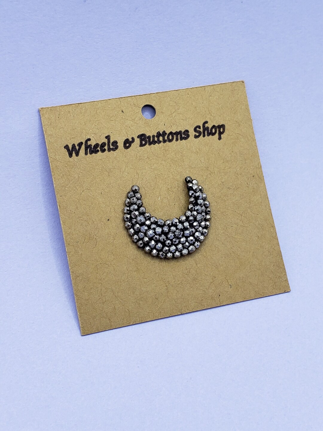 Steel Cut Crescent Moon Button Imported From France - Etsy