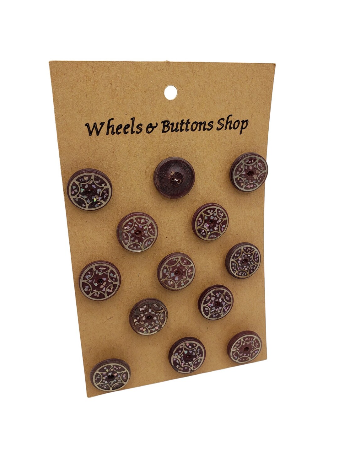 French Pressed Horn Buttons With Flower Inlay CAEN FRANCE - Etsy
