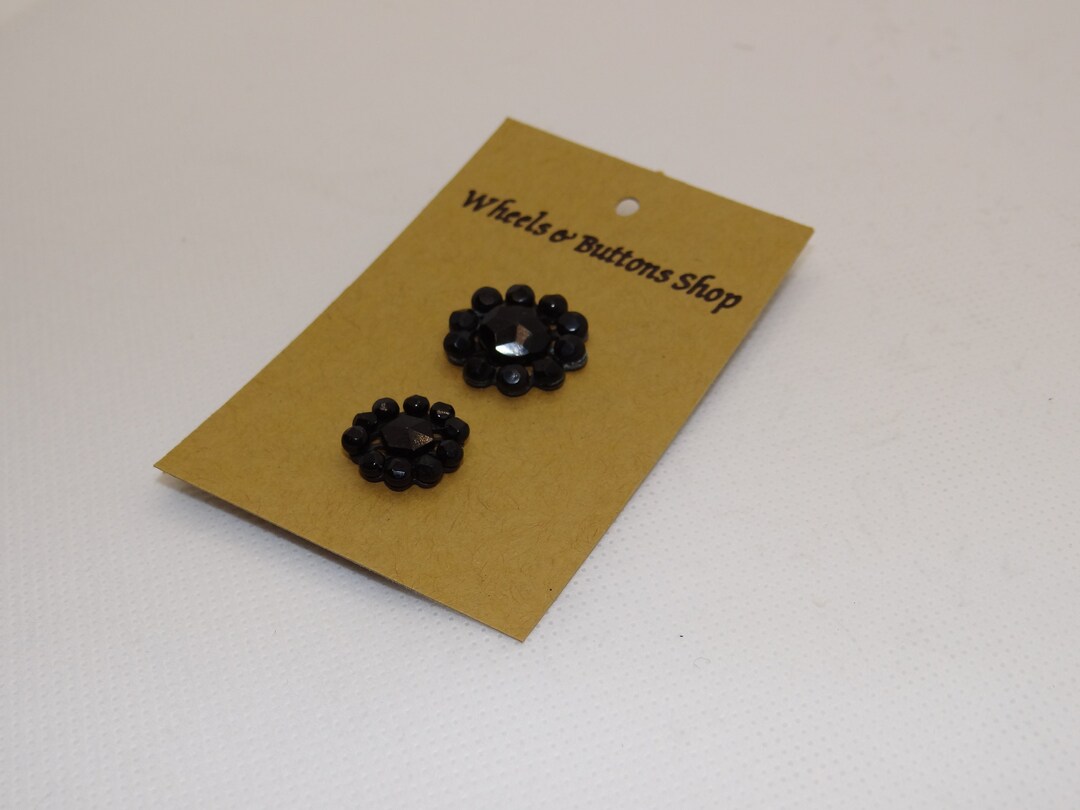 Black Glass Morning Button Sets - Etsy