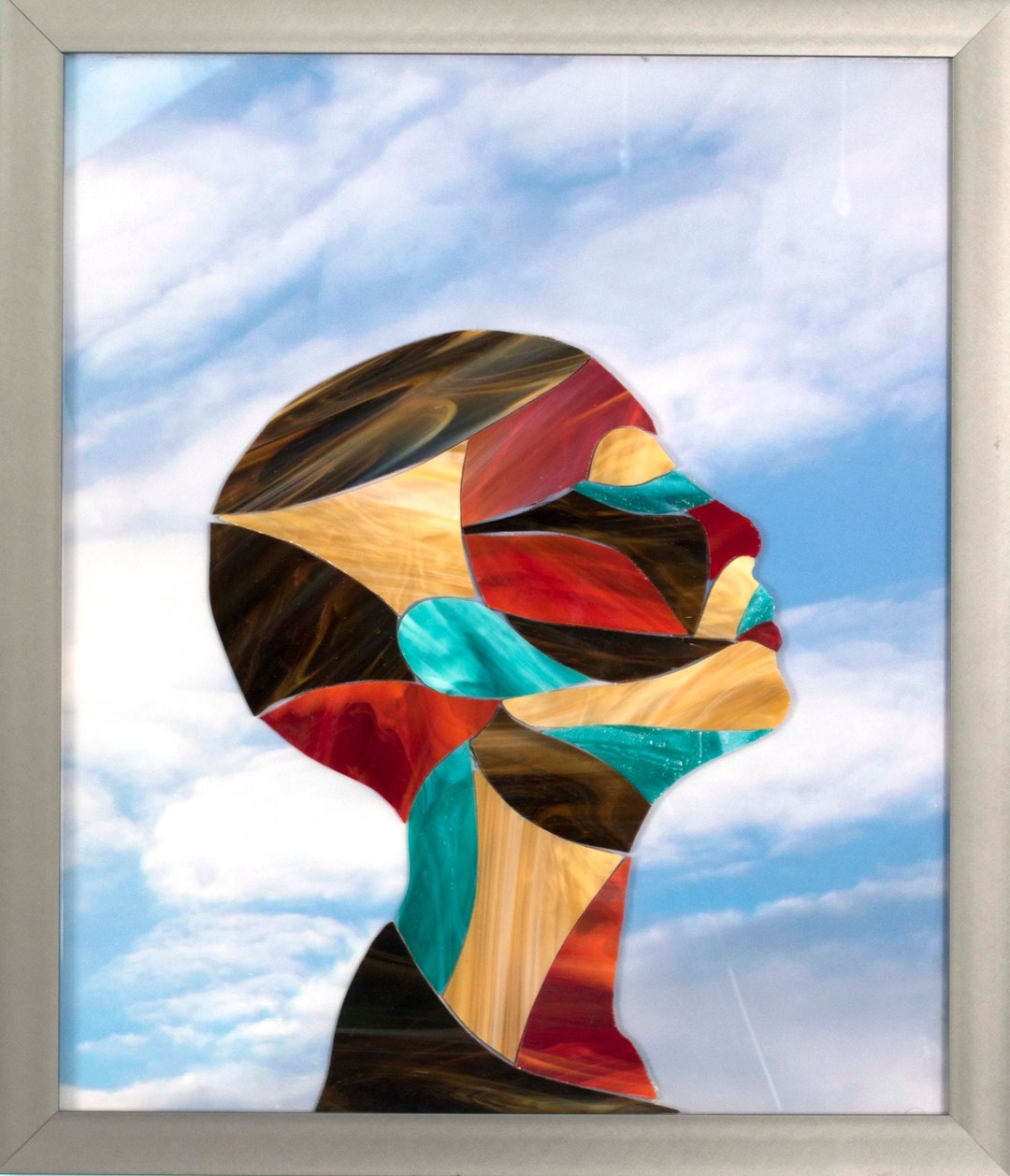 Stained Glass Mosaic Art - Sky Goddess - Etsy