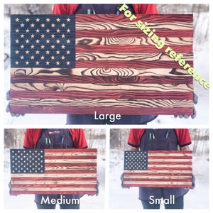 Thin Blue Line Police Rustic Wooden American Flag - Rustic Flag ...
