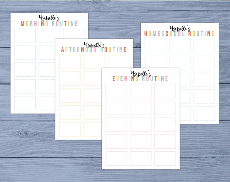 Editable Daily Activity and Chore Chart for Kids - Kids Visual Schedule ...