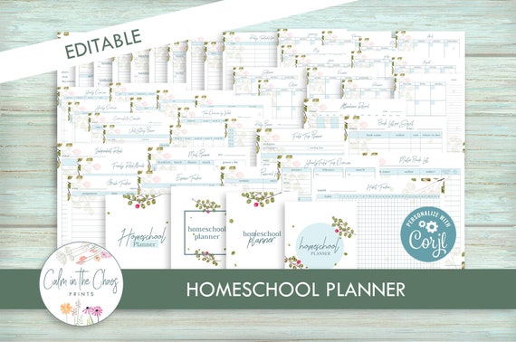 Homeschool Planner Bundle Editable and Printable Home School - Etsy