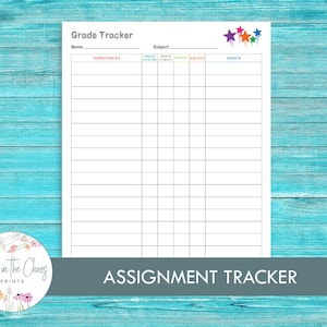 Assignment and Grade Tracking Template - Homeschool Planner - Planner ...