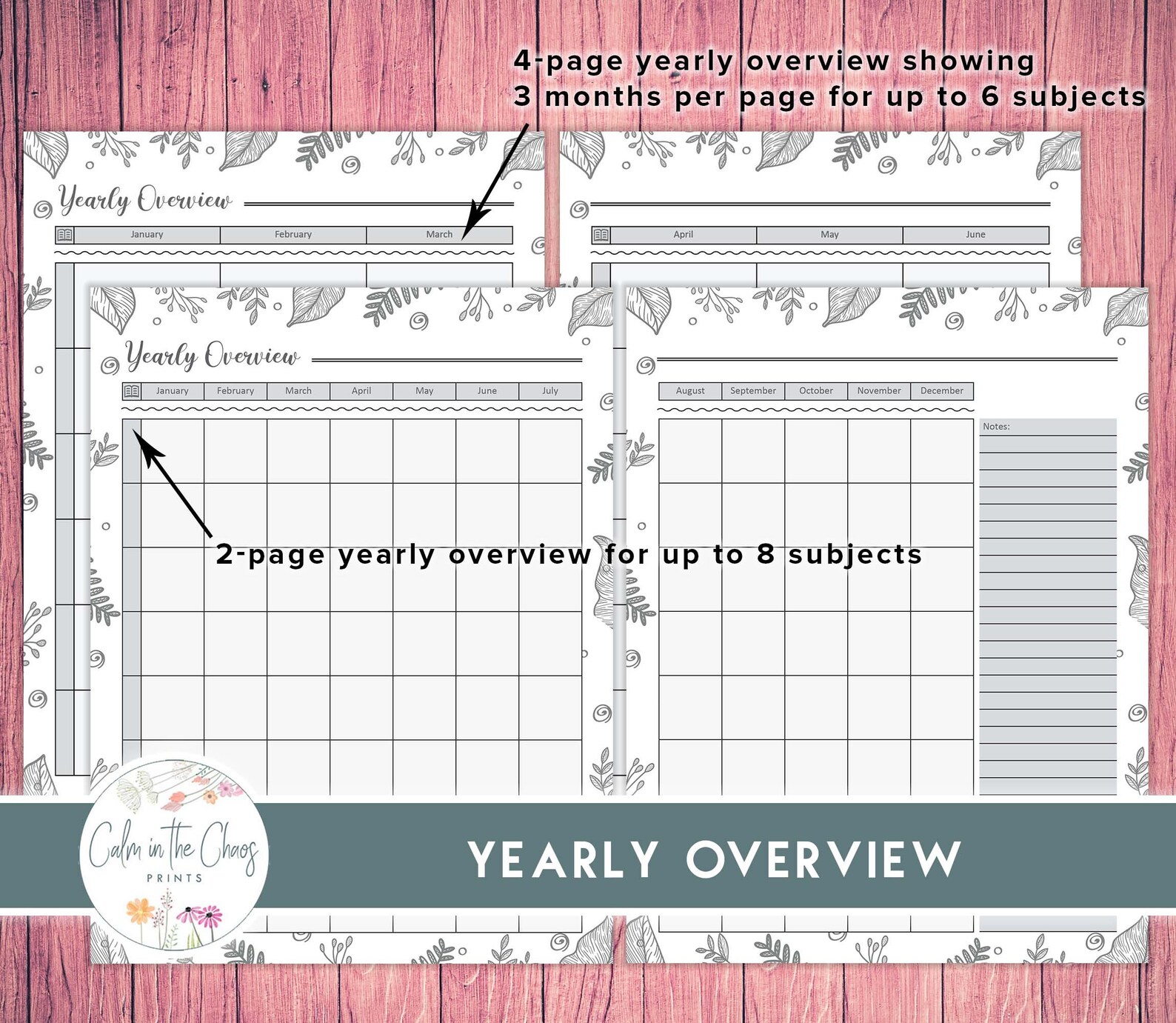 Homeschool Planner - Year Overview - Planning Pages for Creating Your ...