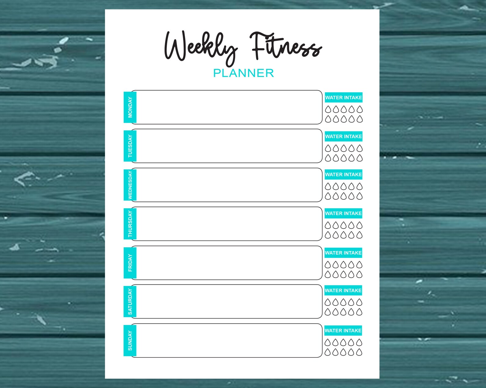 Fitness Planner Printable Bundle Health Trackers Exercise - Etsy