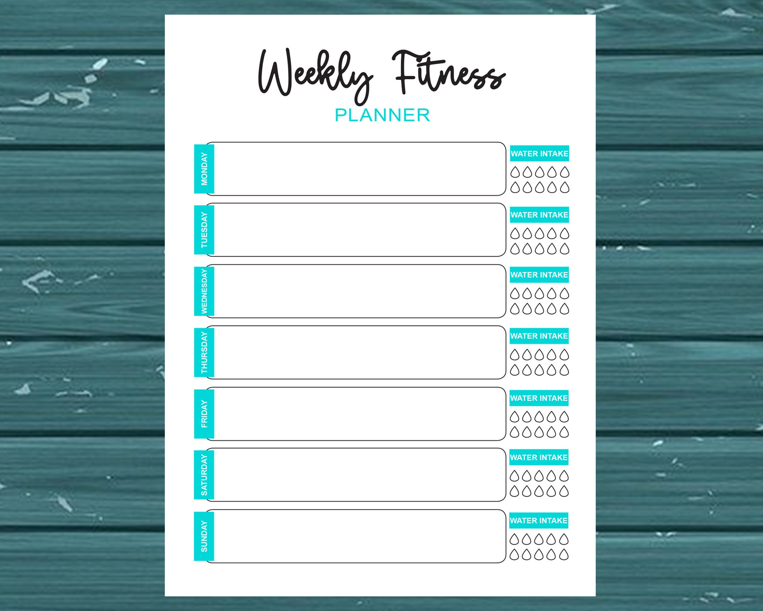 Fitness Planner Printable Bundle Health Trackers Exercise | Etsy