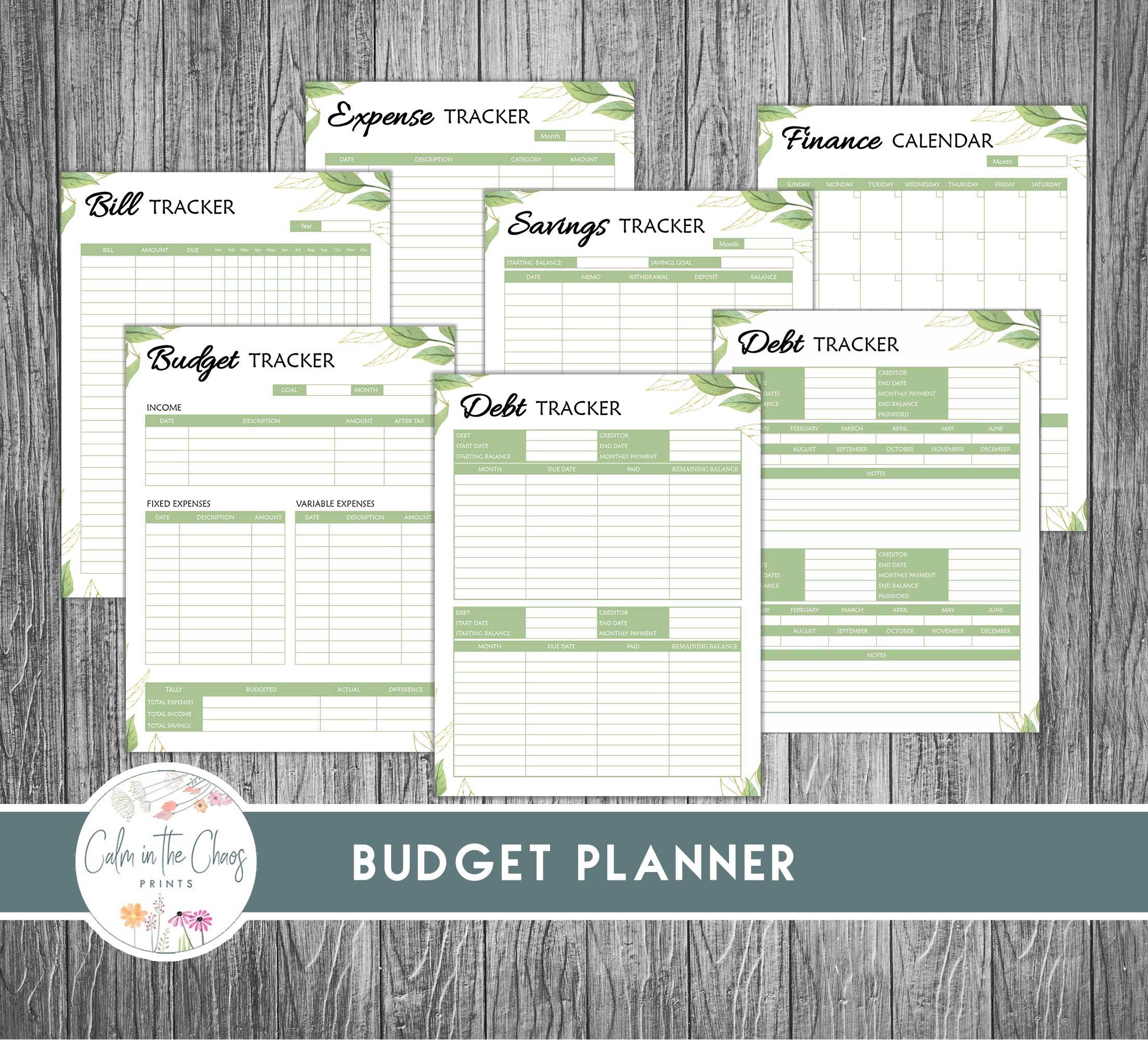 Budget Planner Printable - Financial Planner With Pages for Tracking ...