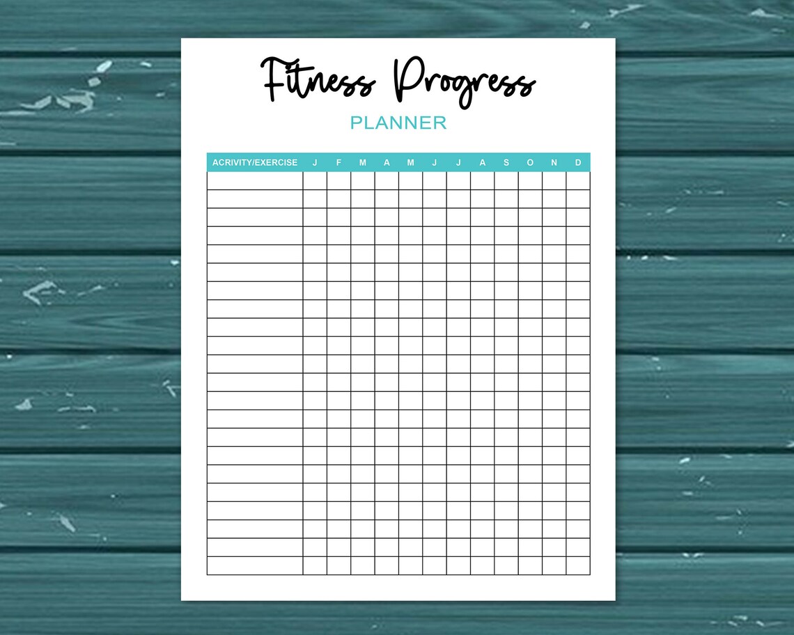 Fitness Planner Printable Bundle Health Tracker Planner - Etsy