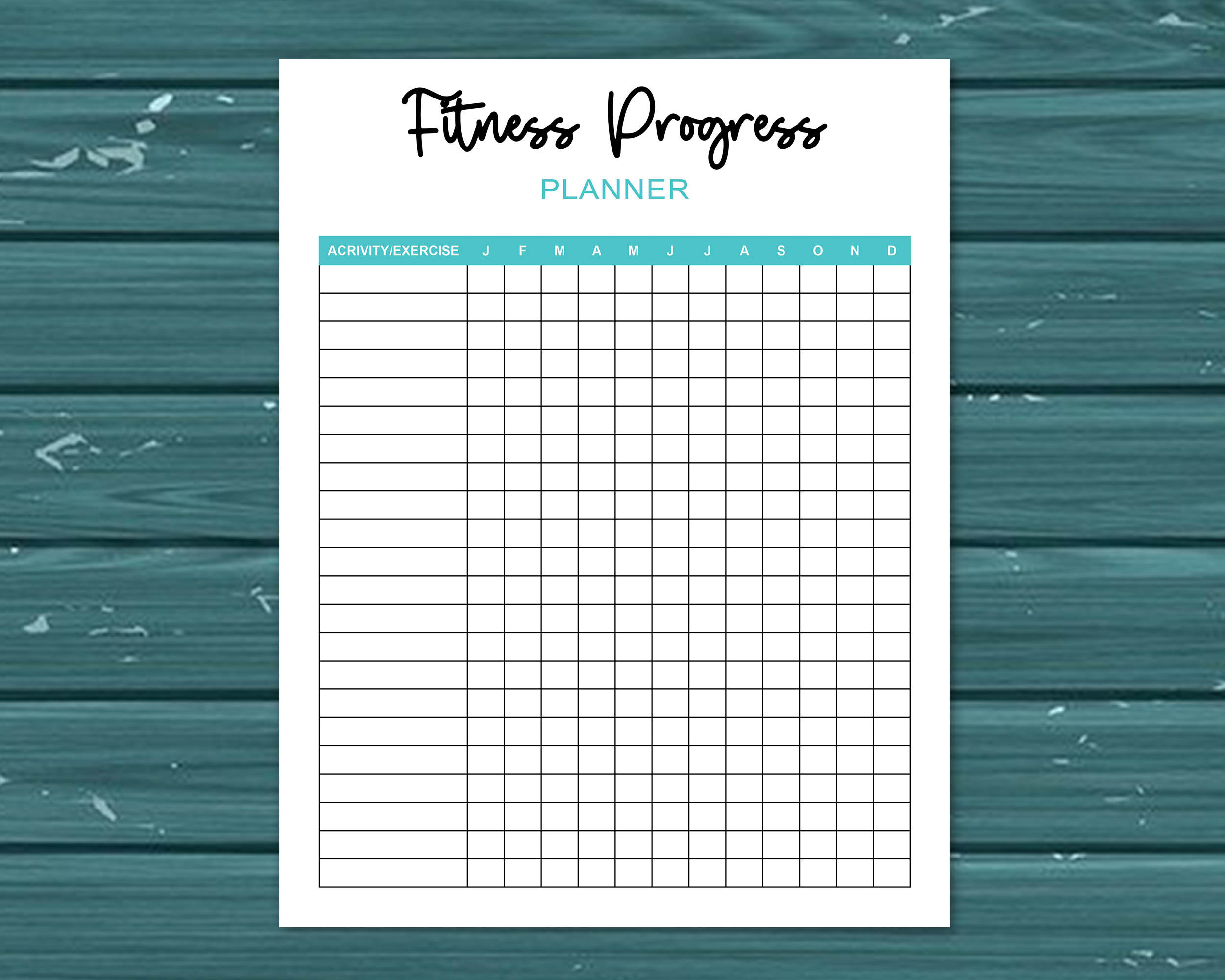 Fitness Planner Printable Bundle Health Tracker Planner - Etsy