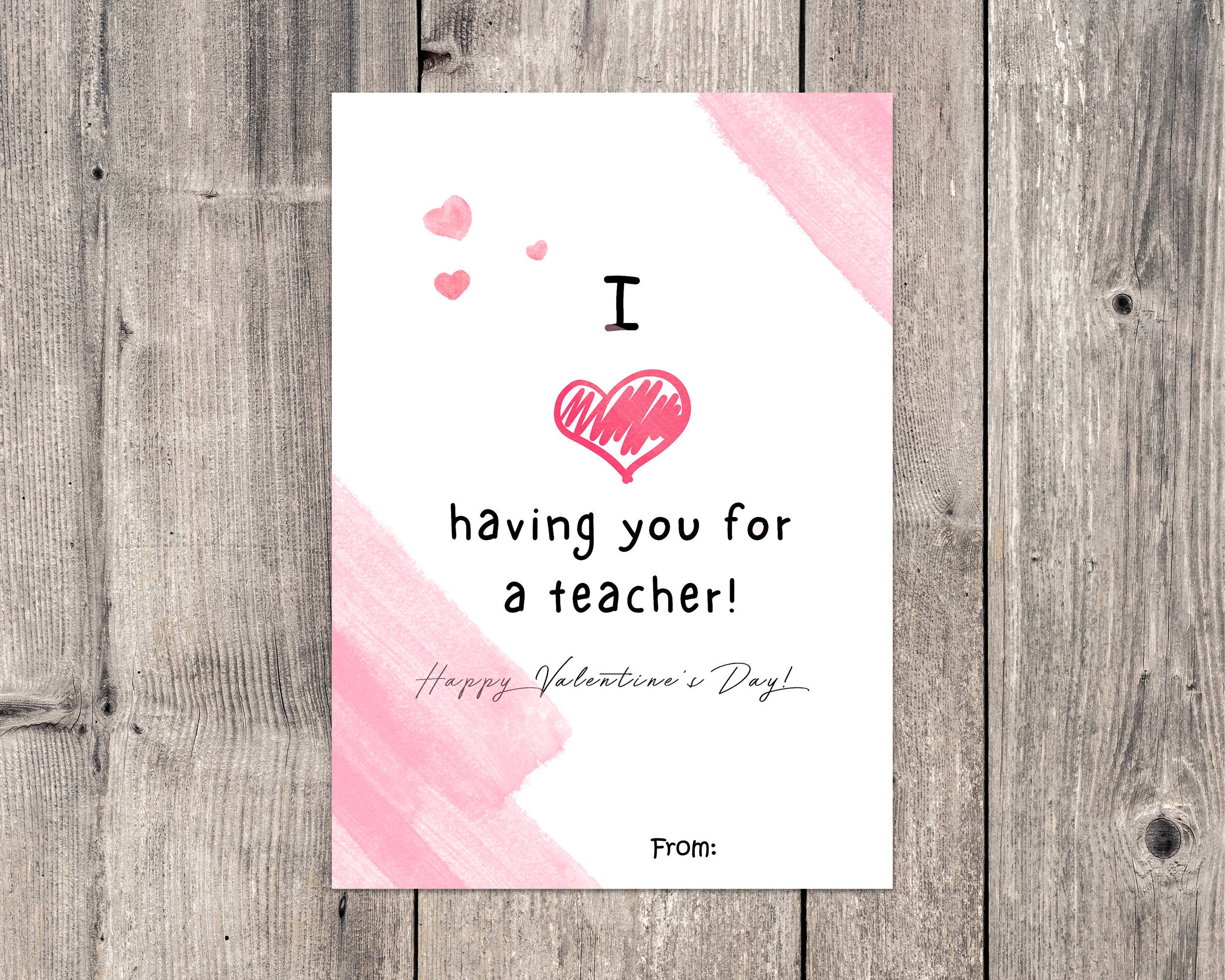 Teacher Valentines Day Card - Teacher Appreciation Printables - I Love ...