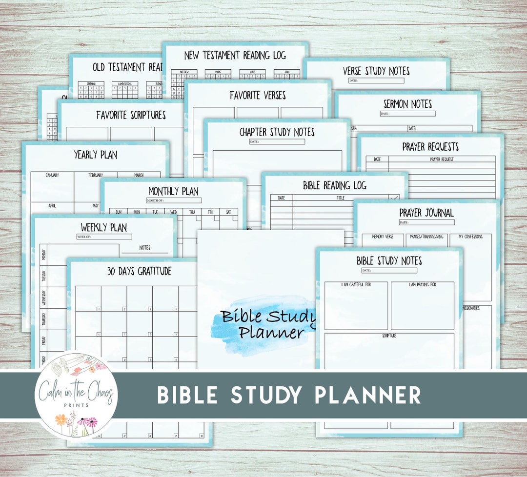 Bible Study Printable - Christian Planner With Bible Journaling ...