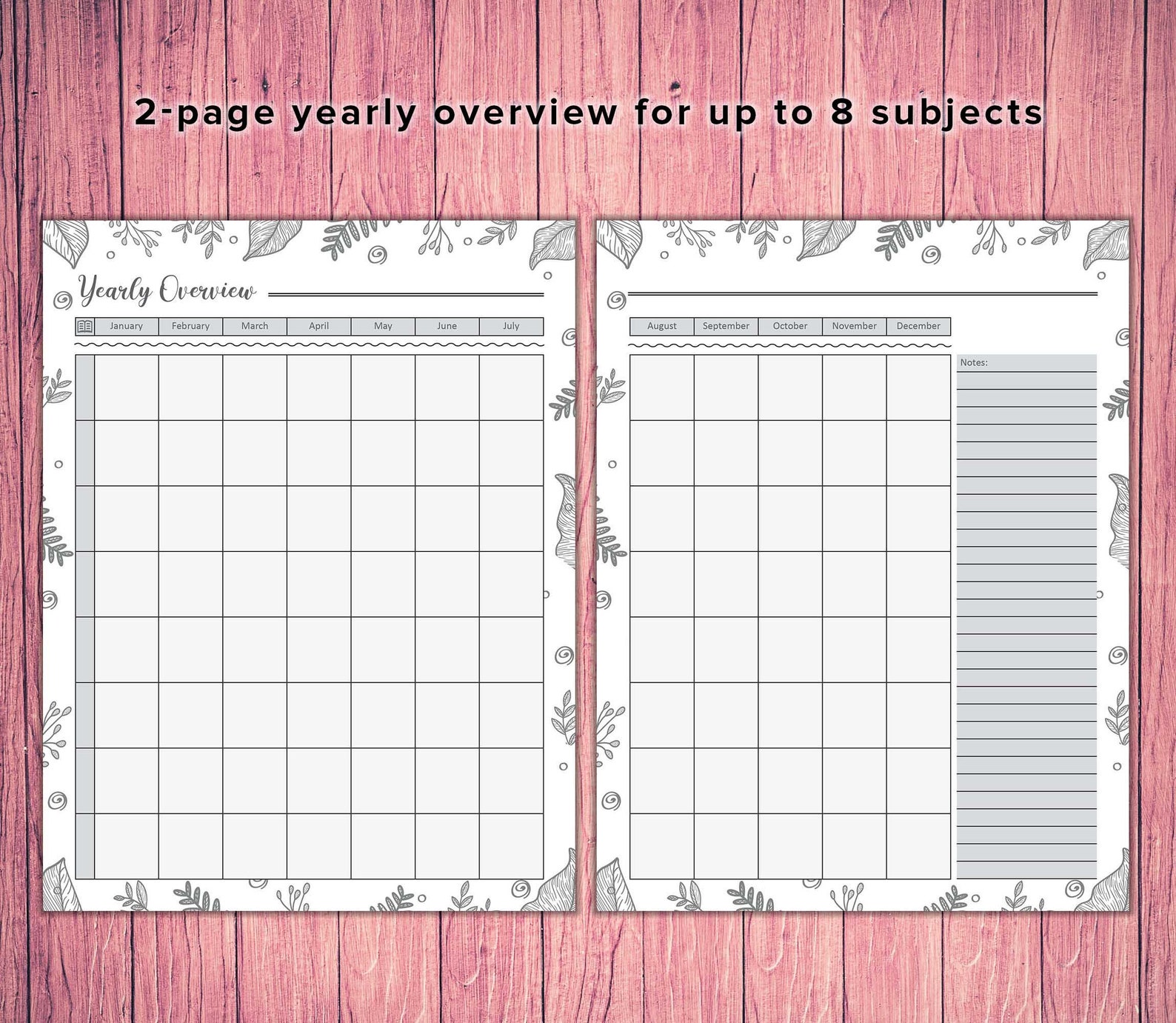 Homeschool Planner - Year Overview - Planning Pages for Creating Your ...