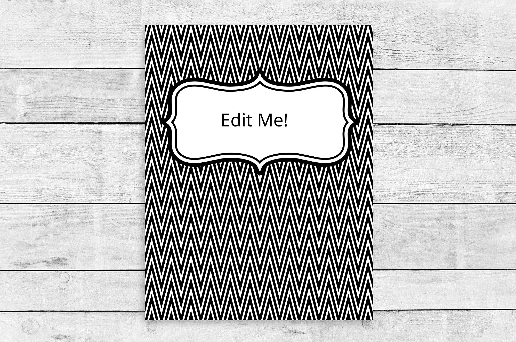 Planner Cover Printable Modern Black and White Design - Etsy