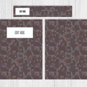 Planner Cover Printable - Modern Geometric Designs - Editable Binder ...