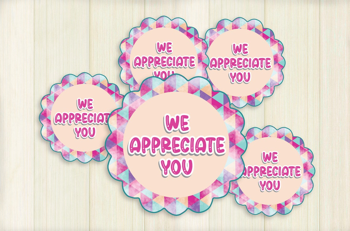 Teacher Appreciation Cupcake Toppers Thank You Cookie Tag | Etsy