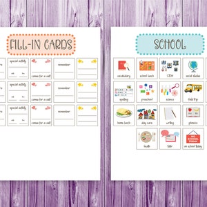 Kids Visual Schedule - Daily Routine Activity Cards and Chore Chart for ...