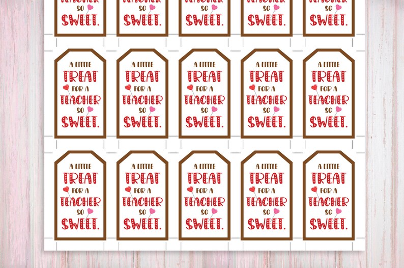 Teacher Appreciation Printables - A Little Treat for a Teacher so Sweet ...