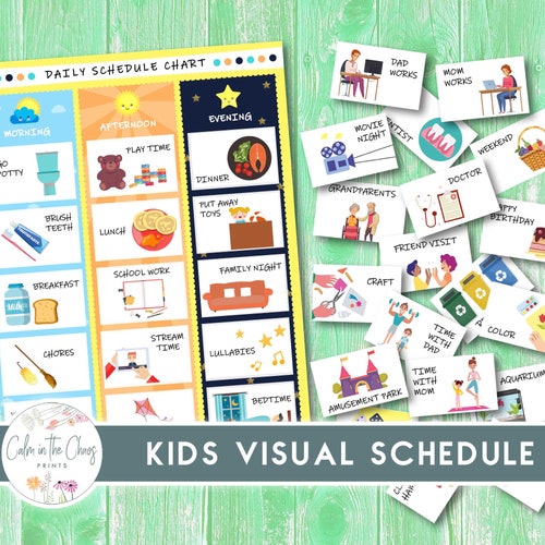 Visual Schedule Kids Daily Routine Chart Toddler Routine Chart - Etsy