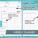 Homeschool Planner - Weekly Lesson Planner Pages for 4, 6, or 8 Subject ...