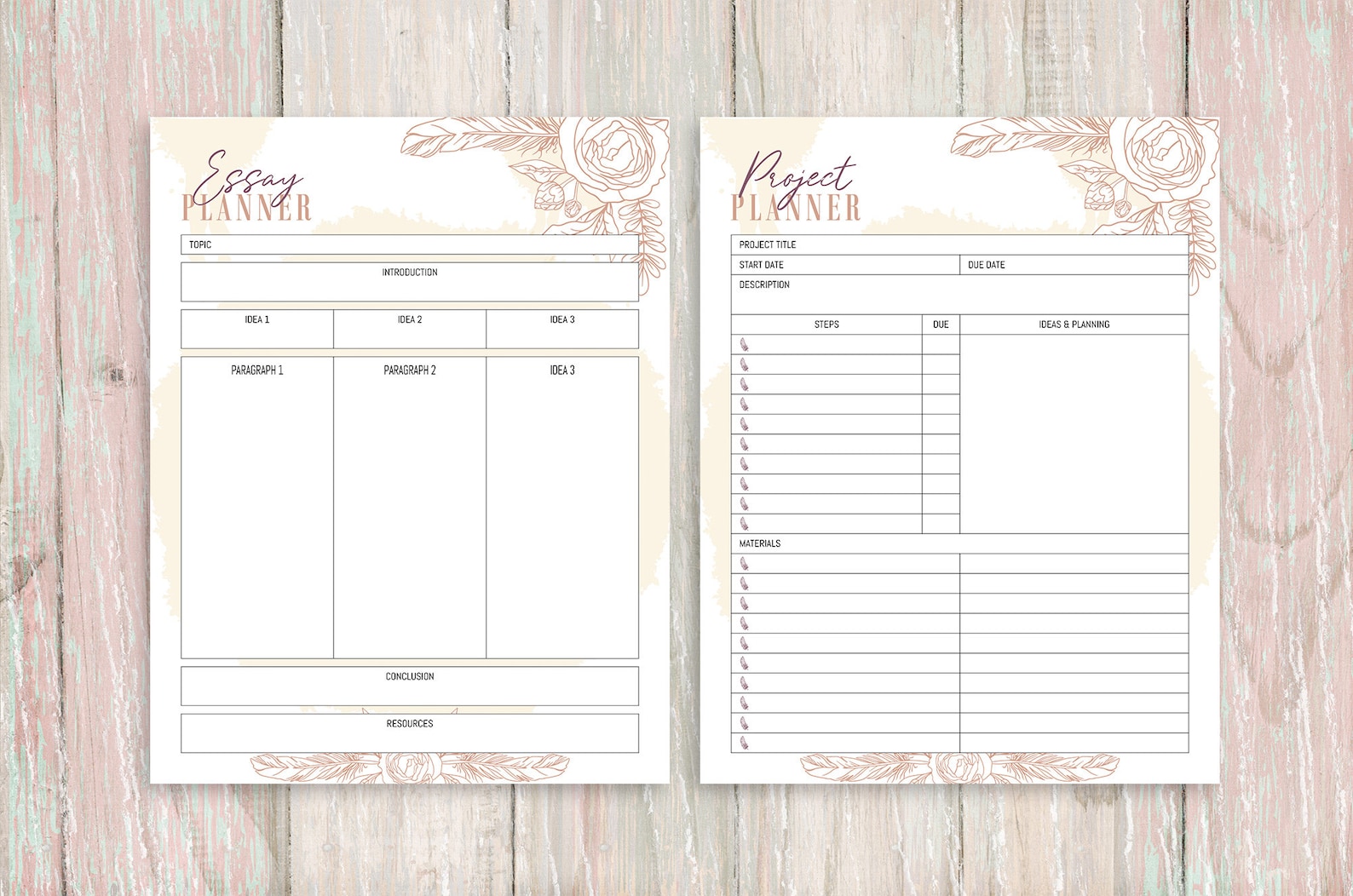 Student Planner Printable - Academic Planner - College or University ...
