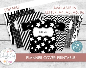 Planner Cover Printable - Cute Cactus Design - Editable Binder Covers ...