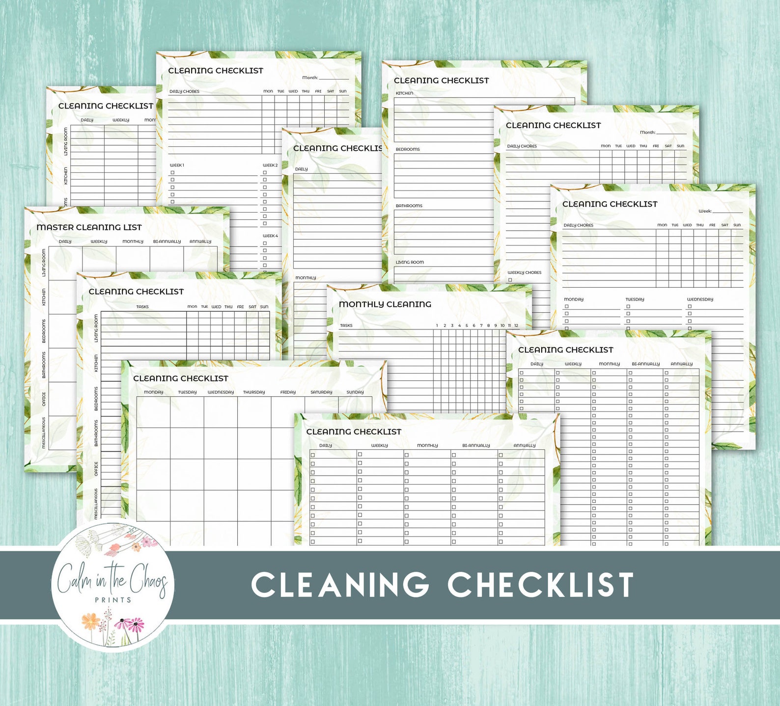 Home Cleaning Checklist - Daily, Weekly, Monthly, Bi-annual, and Annual ...
