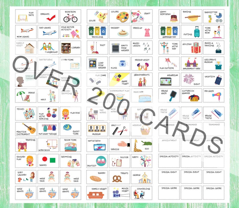 Kids Visual Schedule Daily Routine Activity Cards and Chore | Etsy