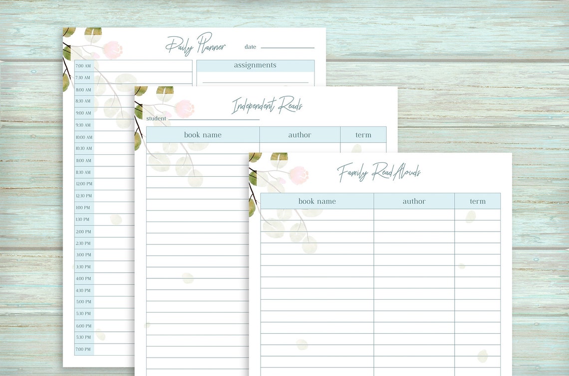 Homeschool Planner Bundle Editable and Printable Home School - Etsy