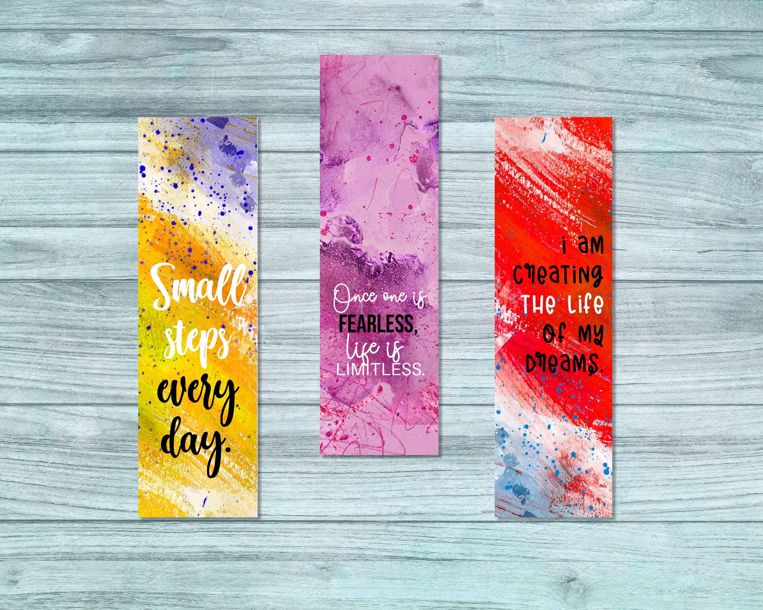 Printable Bookmarks With Motivational Sayings - Colorful Printable ...