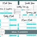 Fitness Planner Printable Bundle Healthy Meal Planner Pages - Etsy