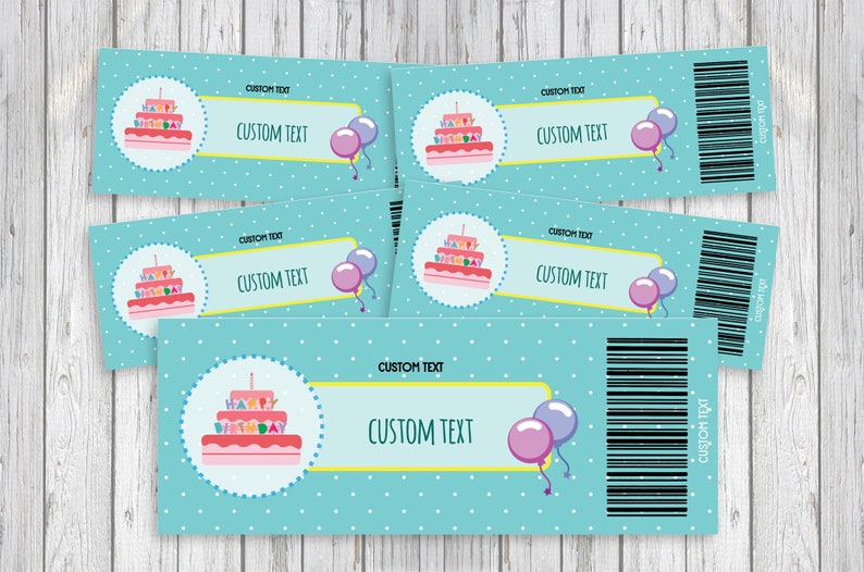 Printable Coupon Book Birthday Cake Themed Gift Editable - Etsy