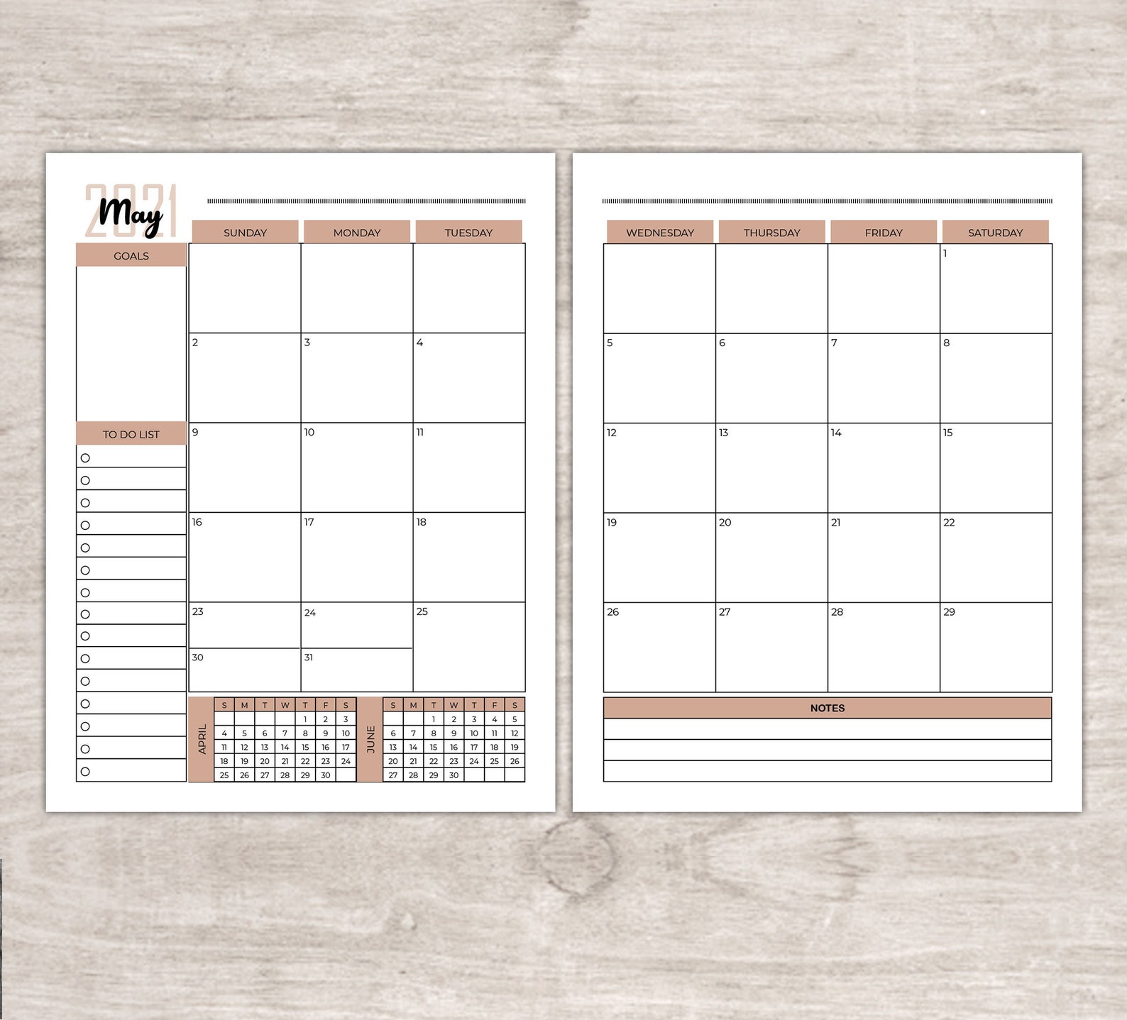 2021 Planner Daily Weekly Monthly Planner Printable - Etsy