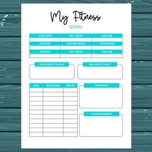 Fitness Planner Printable Bundle - Health Trackers, Exercise Logs ...