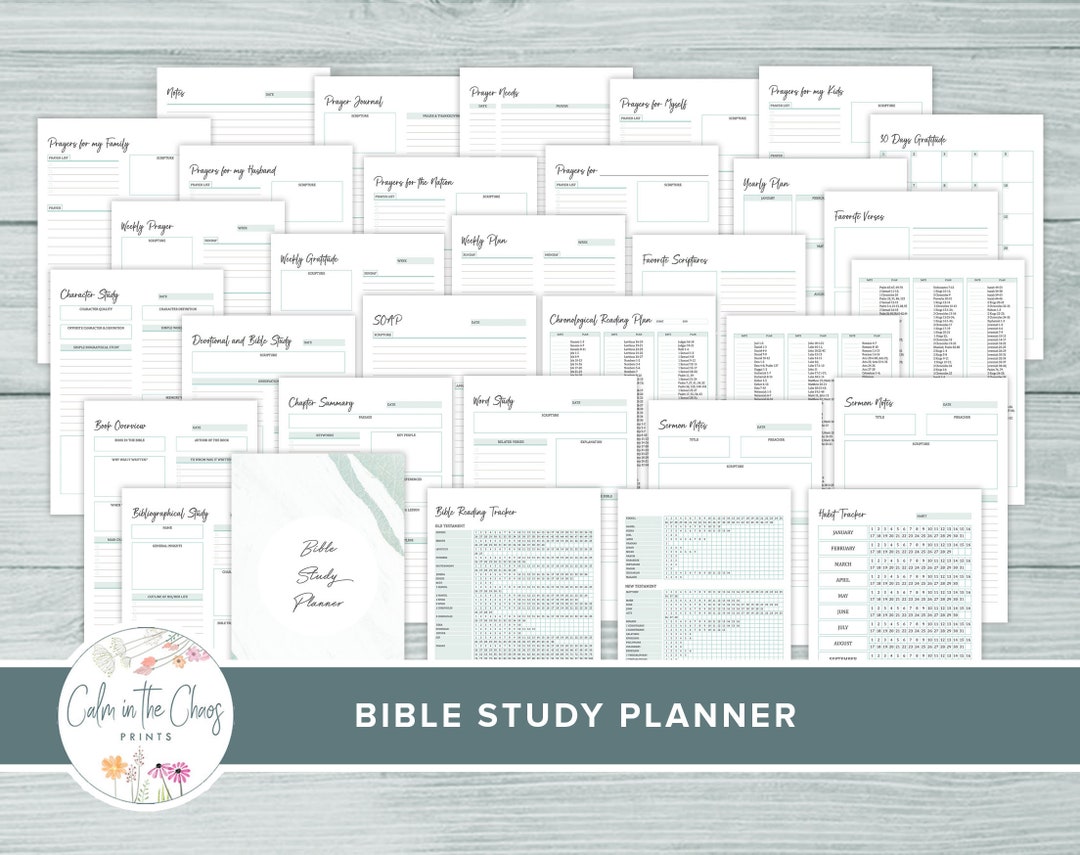 Bible Study Printable - Bible Journaling Templates and Prayer Journal ...