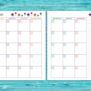 Homeschool Planner - Undated Monthly Calendar for Planning Out Your ...